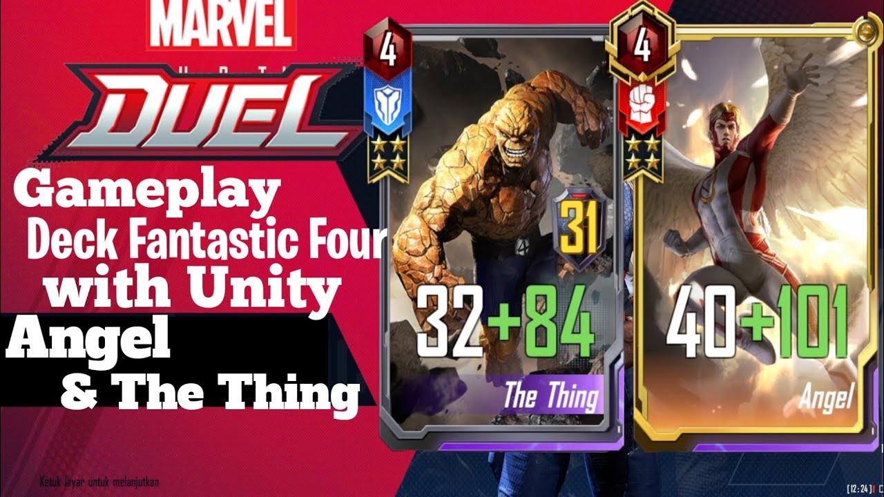Marvel Duel | Gameplay Combo Unity Angel and The Thing with deck ...