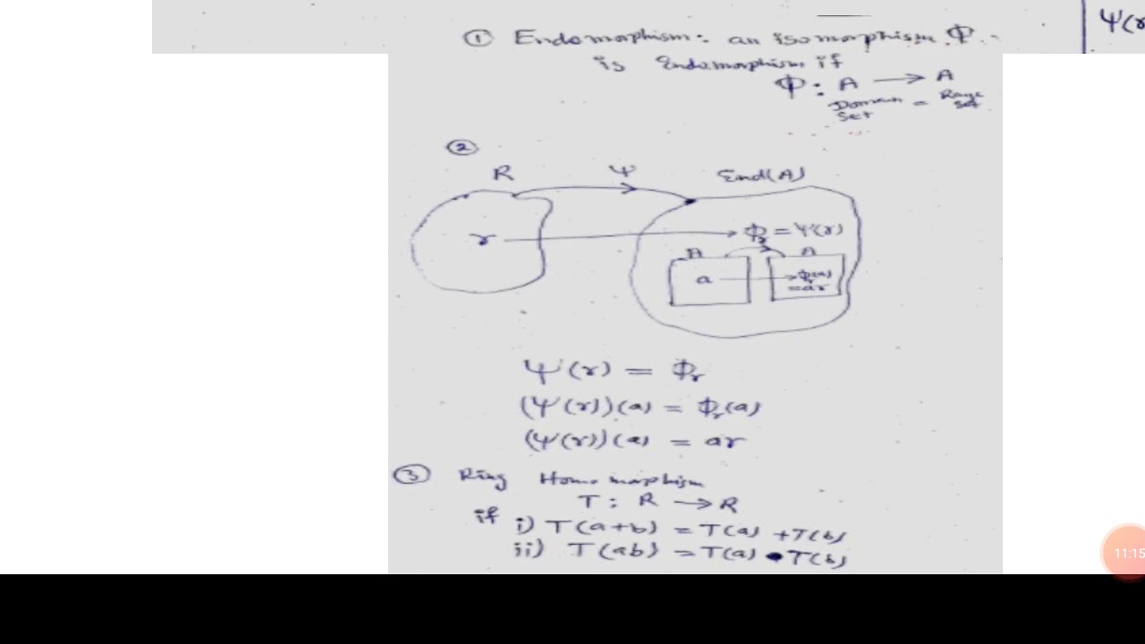 Lecture 4,Theorems isomorphism kernel and endomorphism iff module in ...