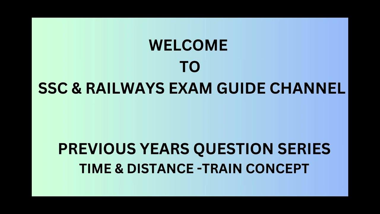 TIME & DISTANCE - TRAIN CONCEPT PYQ SOLVED !!! - YouTube