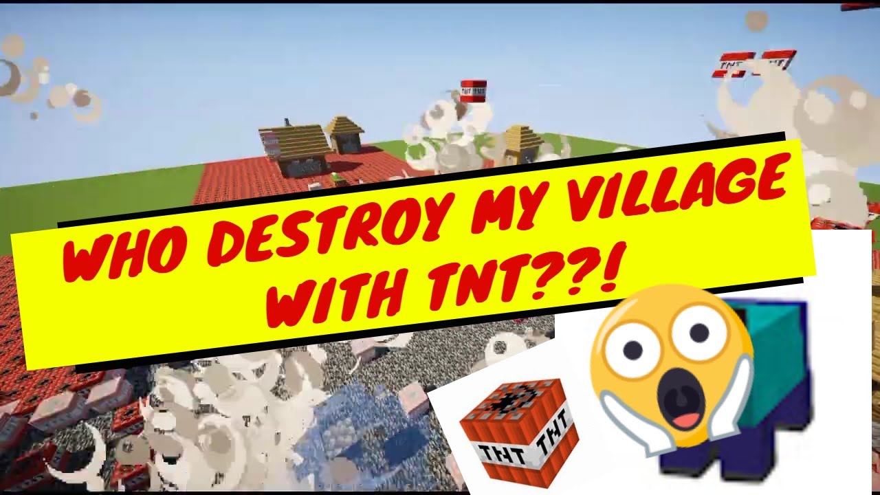 Minecraft Village Explosion: Massive amount of TNT destroy my village ...