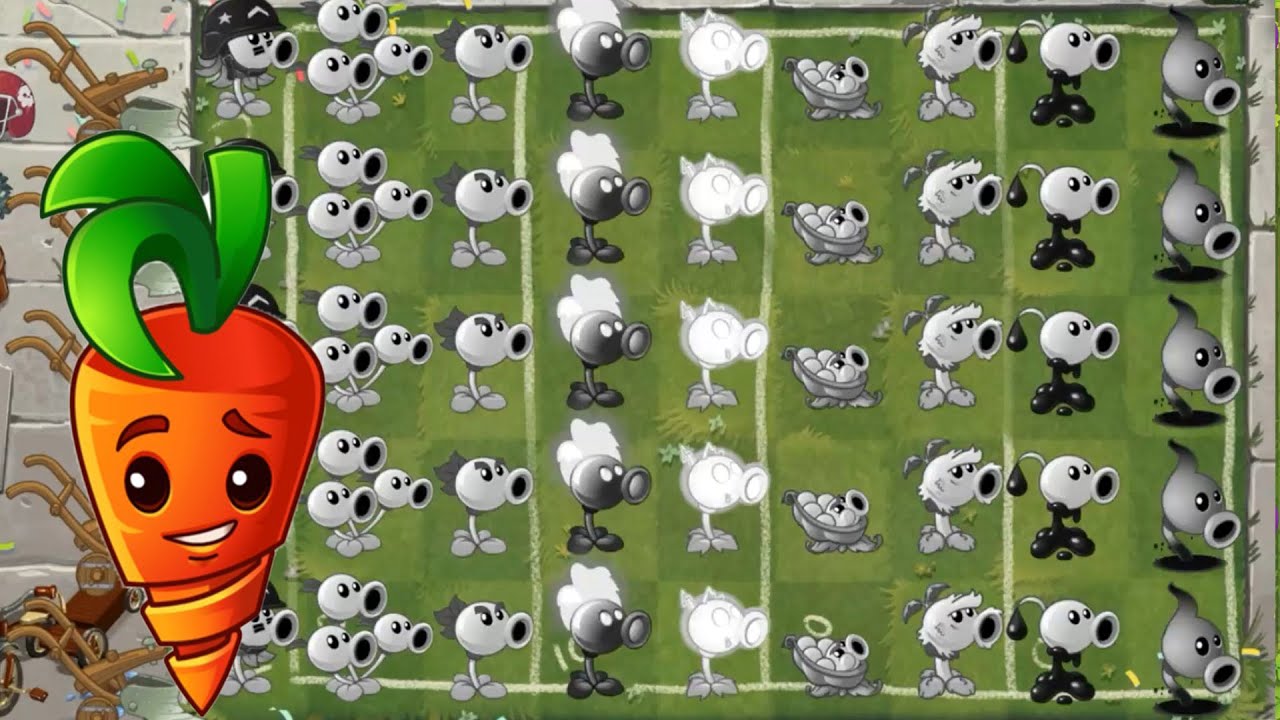 PvZ 2 Gameplay - INTENSIVE CARROT & All Peashooters Die Vs All ...