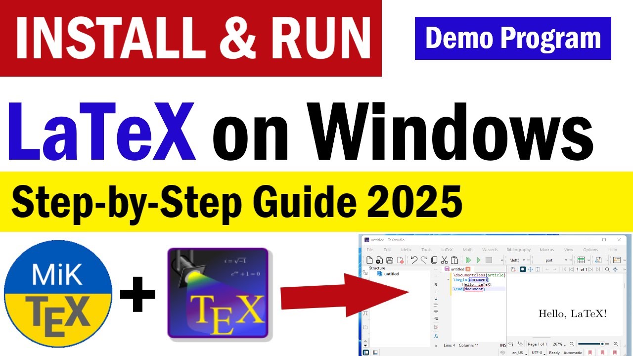 How to Install LaTeX On Windows 11| TeXstudio & MikTex Installation ...