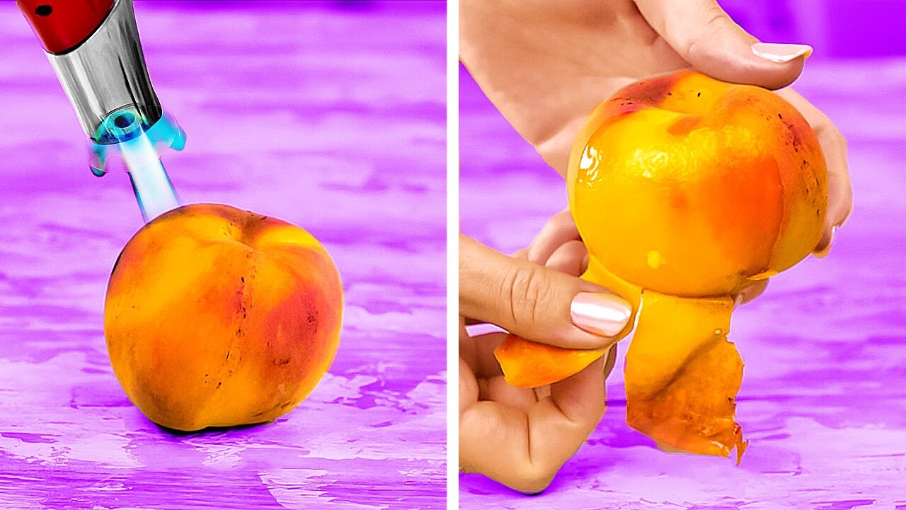 Genius Cut and peel hacks for your favourite food - YouTube