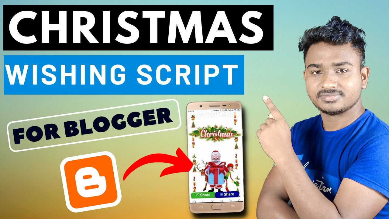 Christmas day wishing script for blogger - YouTube