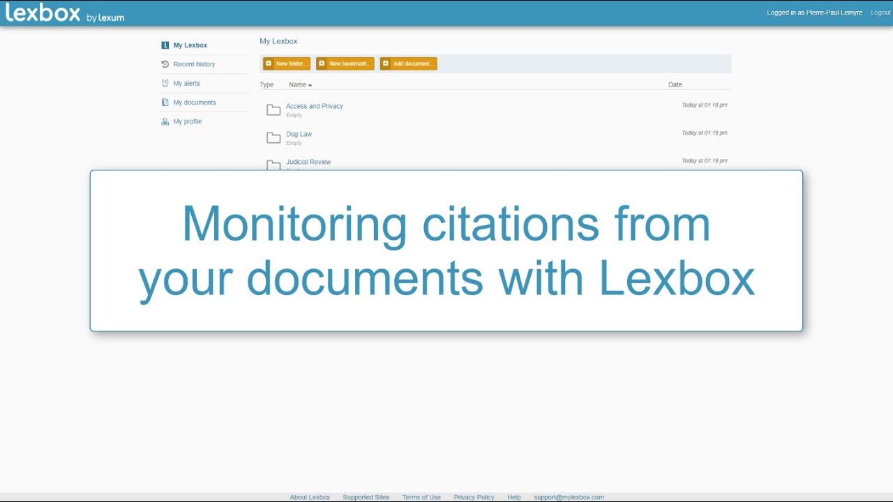 Monitoring citations from your documents with Lexbox - YouTube