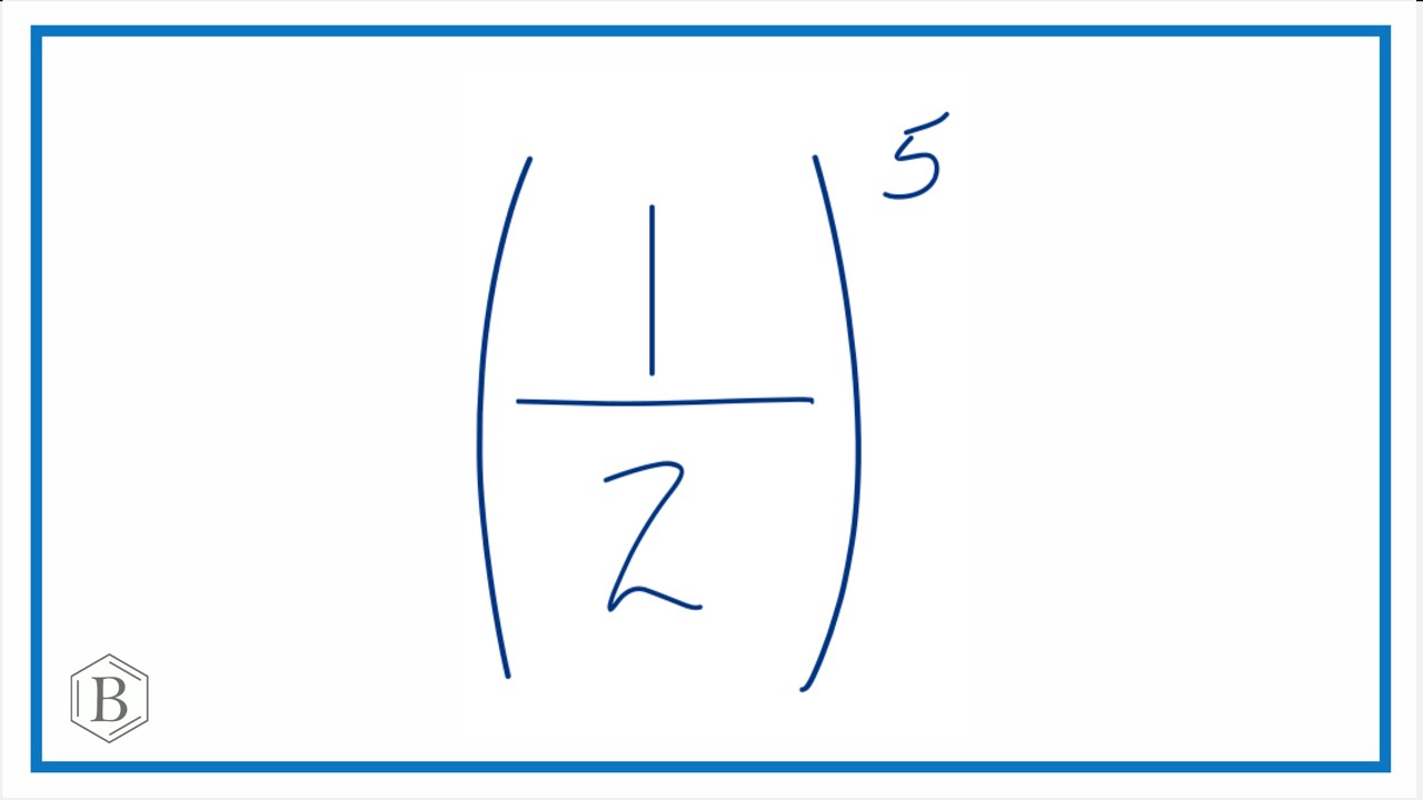 What is (1/2)^5 ? One-Half Raised to the Fifth Power - YouTube