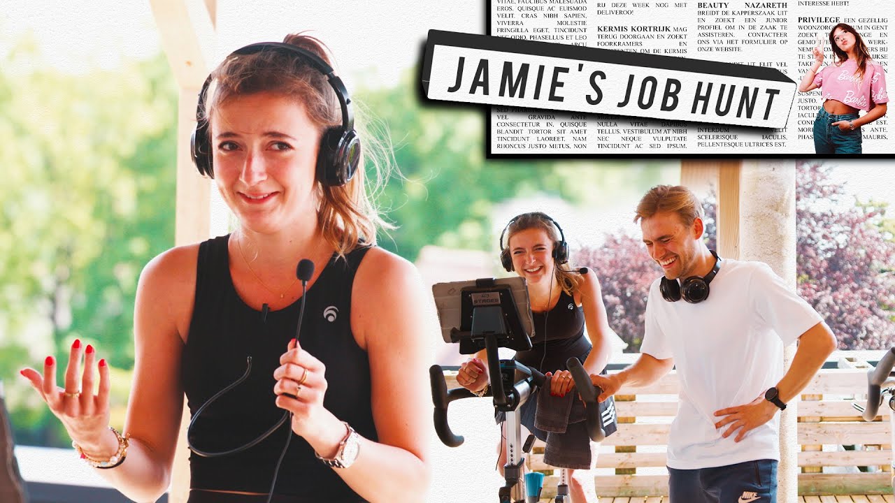 Jamie's Job Hunt: Jamie-Lee en Fabian geven spinningles - YouTube