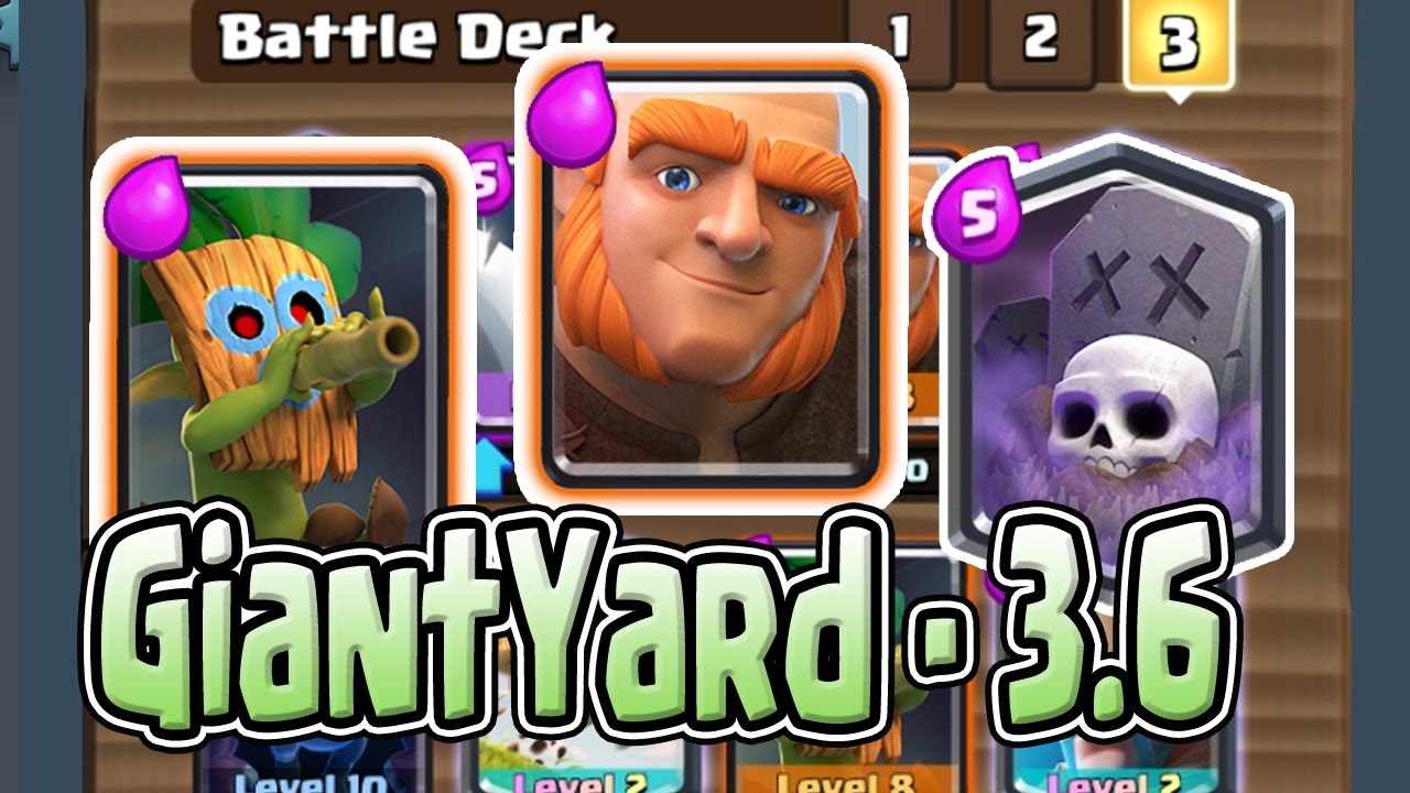 Giant Graveyard Deck! - Featuring the Dart Goblin - Clash Royale - YouTube