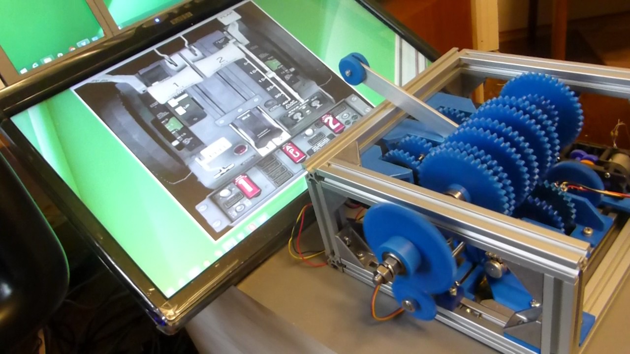 Boeing 737 DIY Motorized Throttle Quadrant Test 15 Trim Wheel Rotation ...