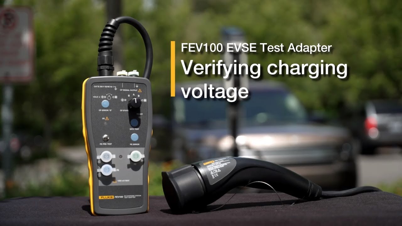Fluke FEV100 EVSE Test Adapter | Verifying charging voltage - YouTube
