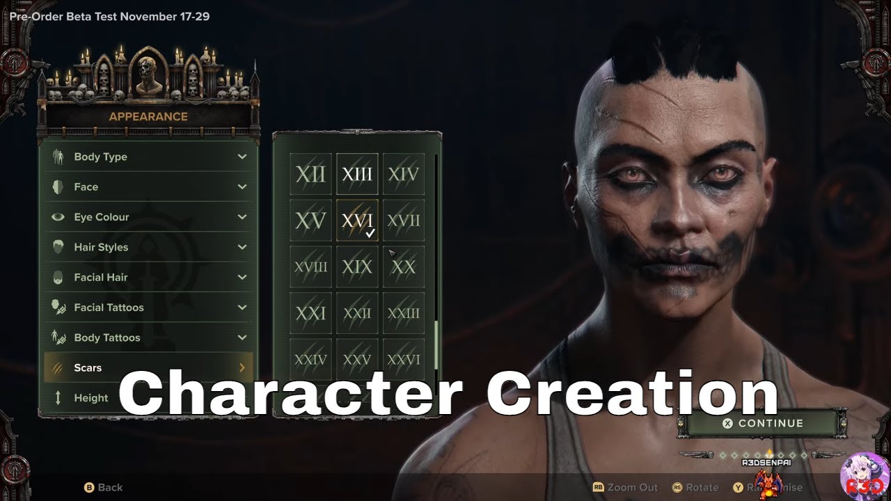 Senpai Plays Warhammer 40,000: Darktide Female Character Creation | PC ...
