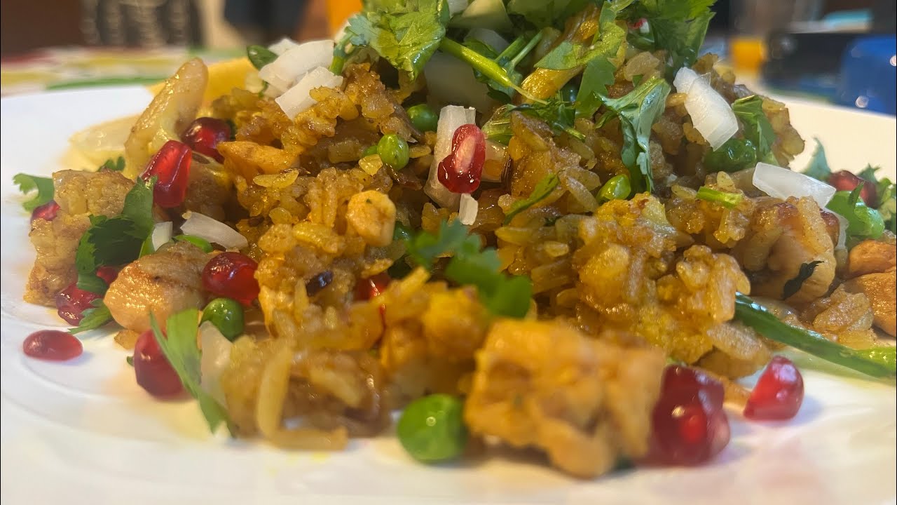 Chicken Flattened Rice/Poha /Chewra chicken Pulao Recipe In My Style ...