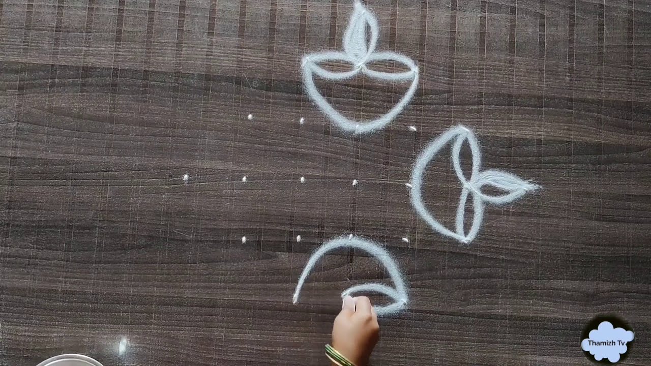 kolam poduvathu eppadi | rangoli கோலம் |deepam special kolam designs ...
