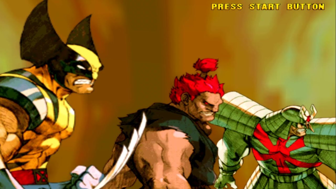 Marvel vs Capcom 2 - Akuma, Silver Samurai, Wolverine - YouTube