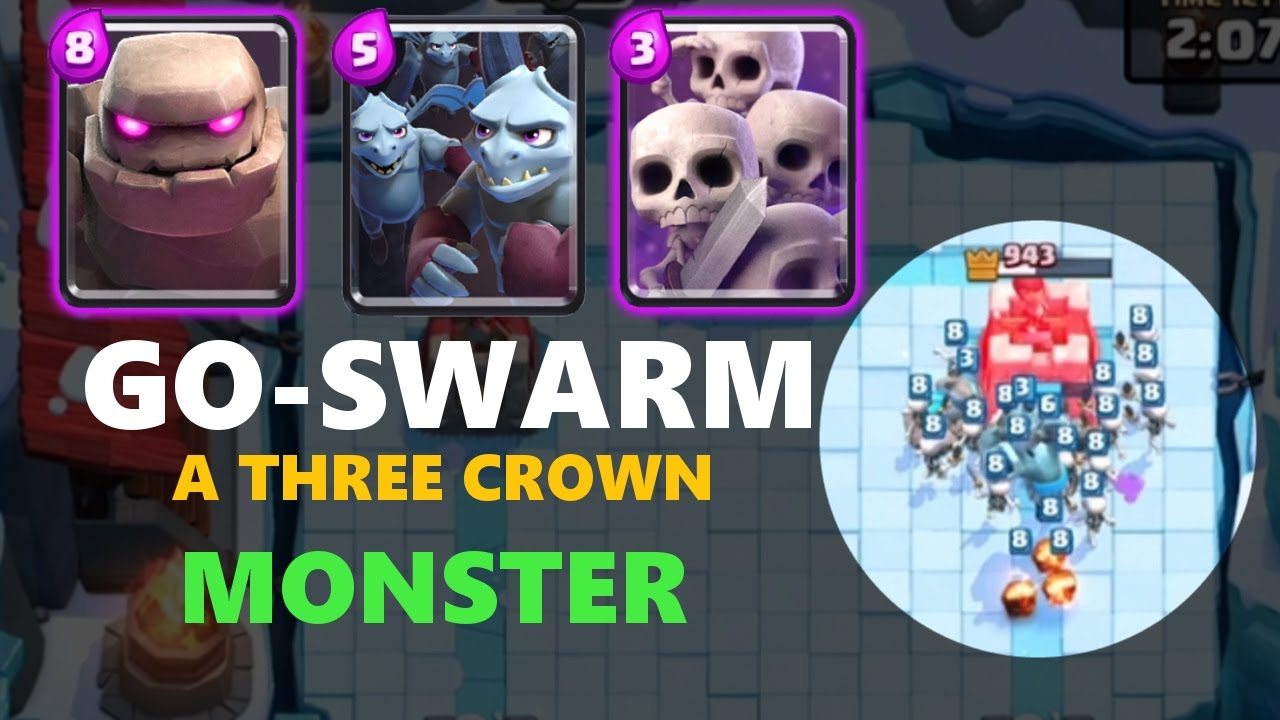 Clash Royale - The Golem Swarm Deck! - YouTube