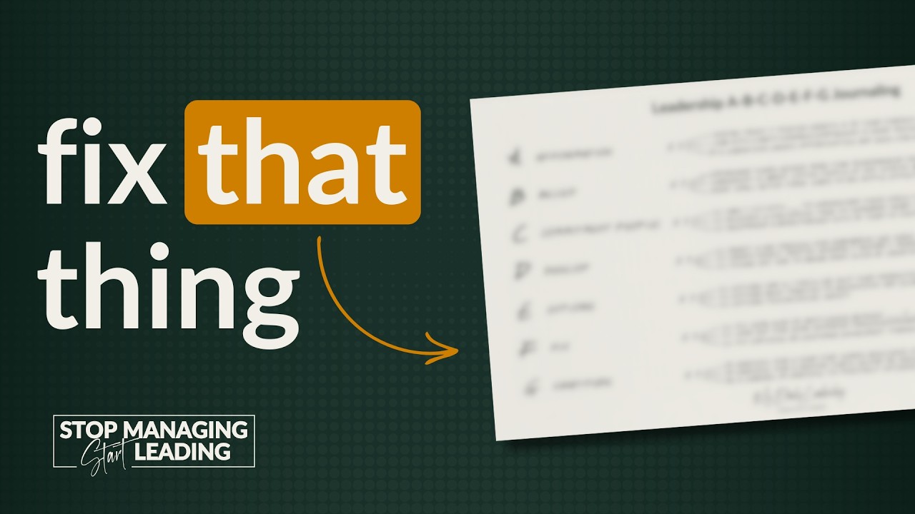 Self Improvement Habit: The 7-Step Framework You're Missing | Stop Managing, Start Leading | Ep ...