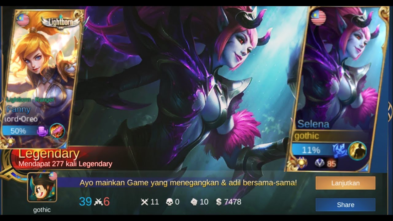 SELENA ft FANNY lightborn 1500 match...!! Duet terkuat se planet pluto ...