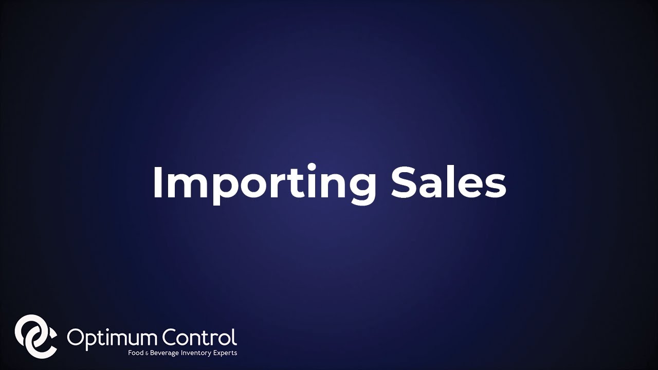 Importing Sales | Optimum Control - YouTube