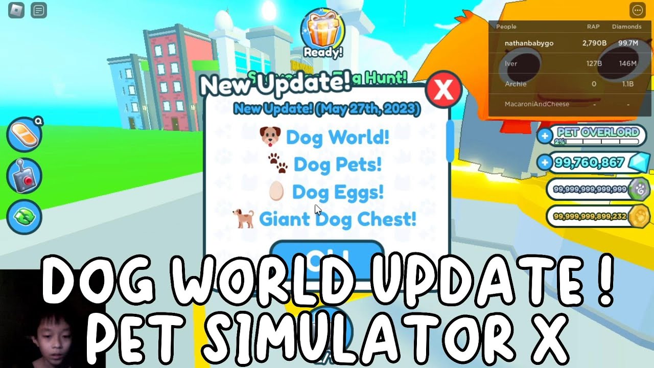 DOG WORLD UPDATE ! PET SIMULATOR X ROBLOX - YouTube
