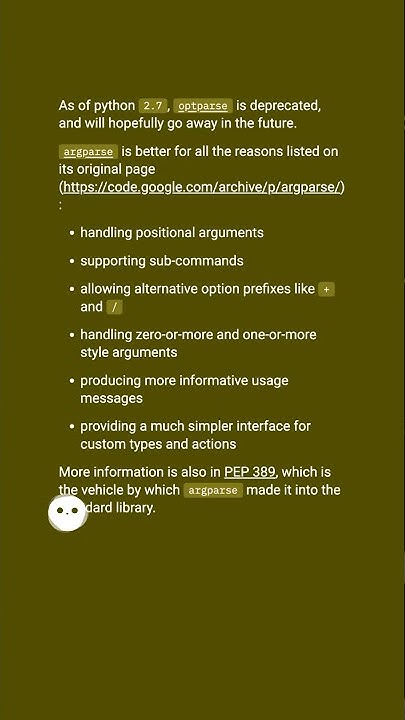 Why use argparse rather than optparse? #shorts - YouTube