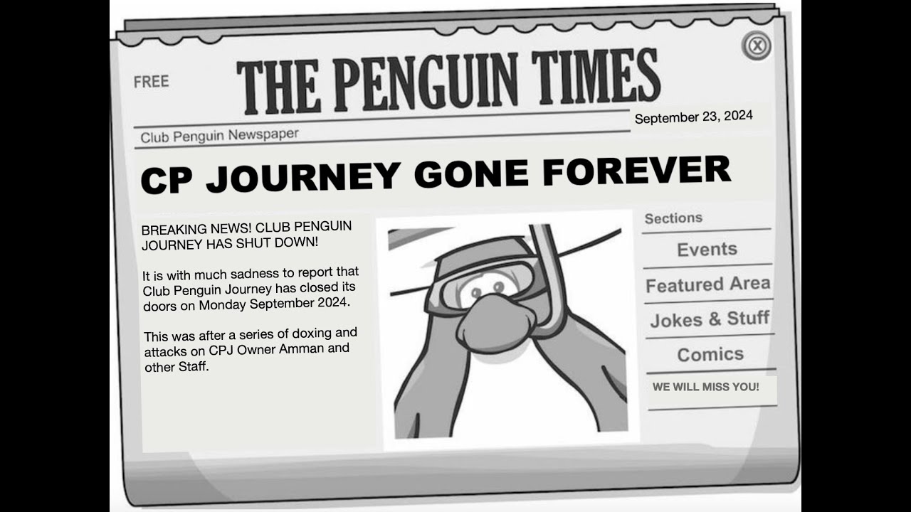GOOD BYE CLUB PENGUIN JOURNEY! Sept, 23, 2024 | Another CPPS Closed Down! - YouTube