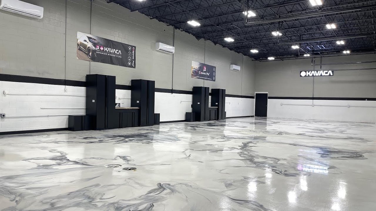 INSTALLING MY DREAM SHOP FLOOR!!! OLD NAPA Dream shop build! - YouTube