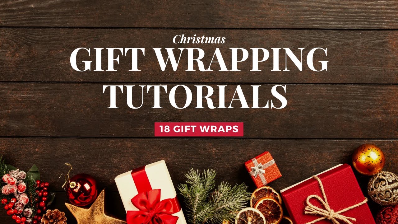 Gift wrapping tutorials #christmas #giftwrapping - YouTube