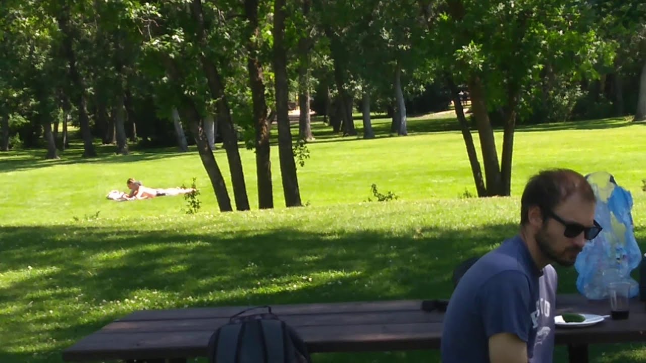 Play Area and Swimming Pool in Pike Lake Park, Canada - YouTube