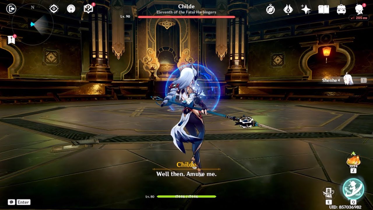 Level 80 Shenhe VS Level 90 Childe | Genshin Impact - YouTube