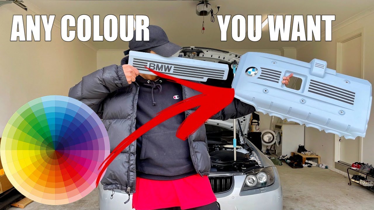 CHEAP & EASY WAY to Paint your car engine cover | E90 - YouTube