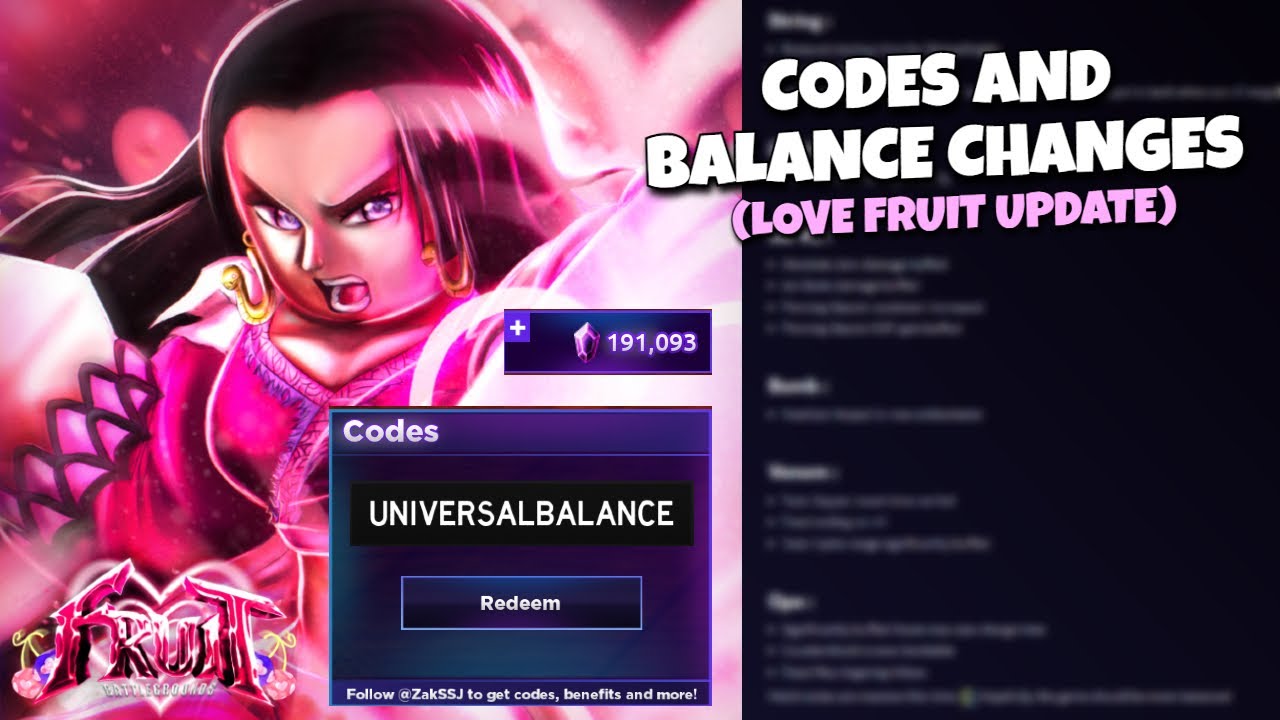 NEW CODES AND BALANCE CHANGES [FRUIT BATTLEGROUNDS] - YouTube
