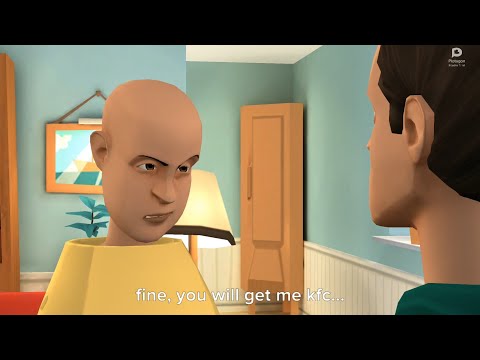 Fat Caillou hypnotizes his parents to getting kfc for him/grounded