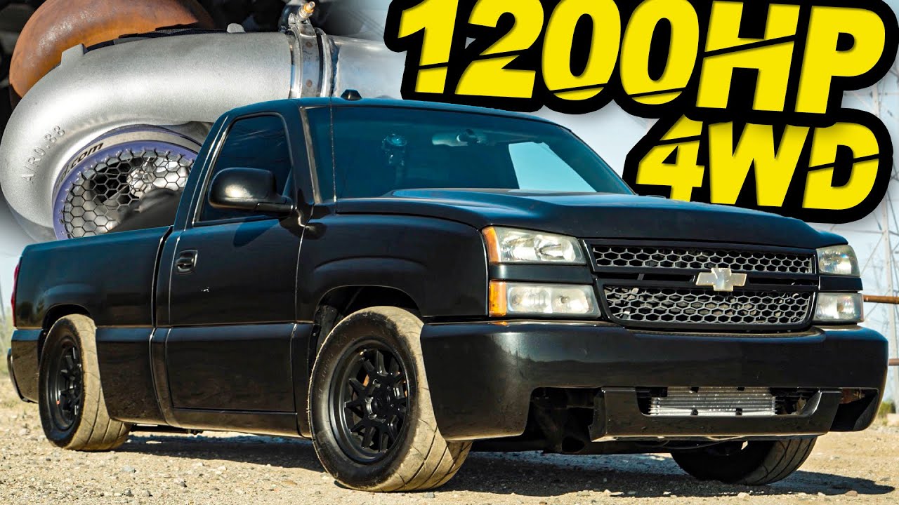 1200HP 4WD Street Truck "LADY BUG KILLA" SMOKES ALL FOUR TIRES ON THE ...