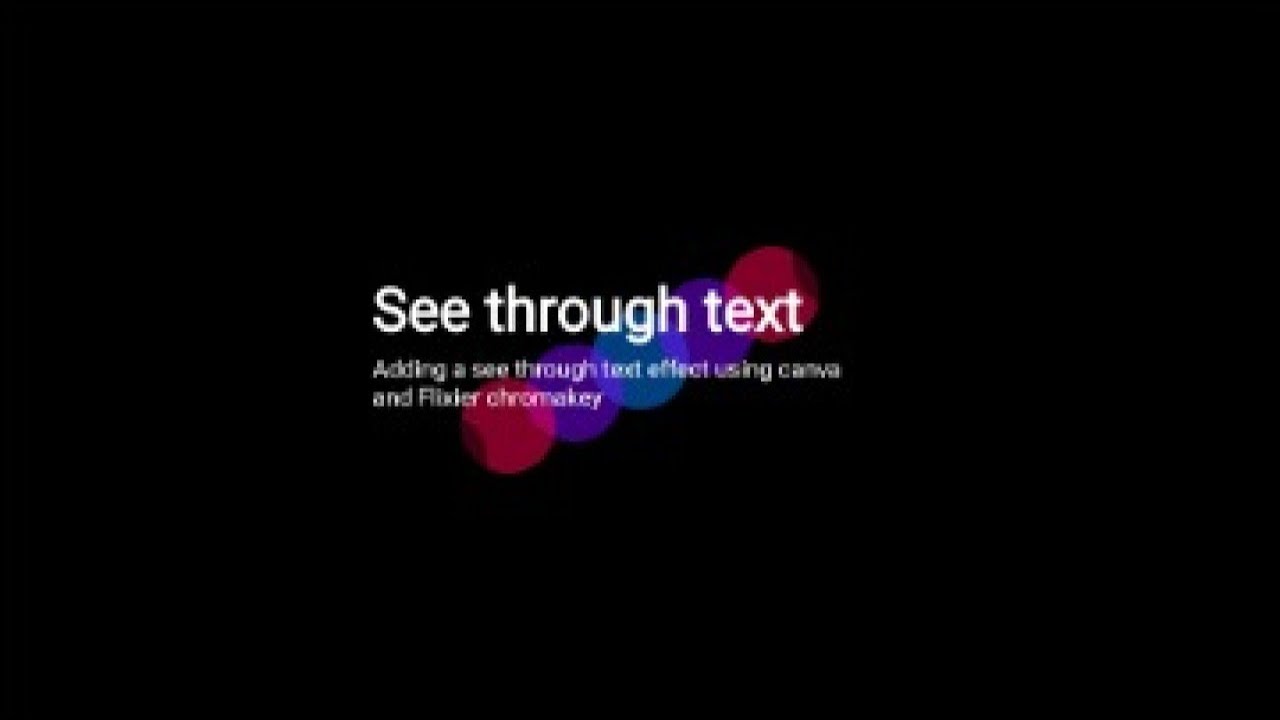 See through text effect on video - YouTube