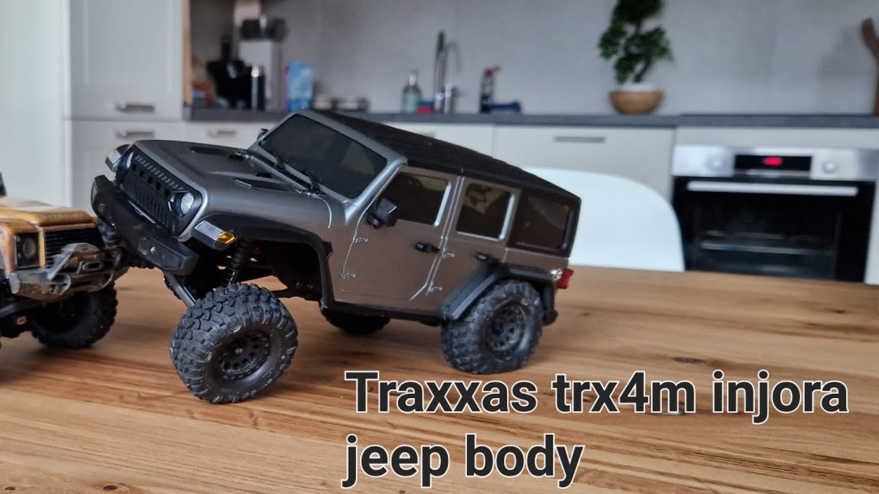 Traxxas trx4m with a brand new Injora jeep style body. - YouTube