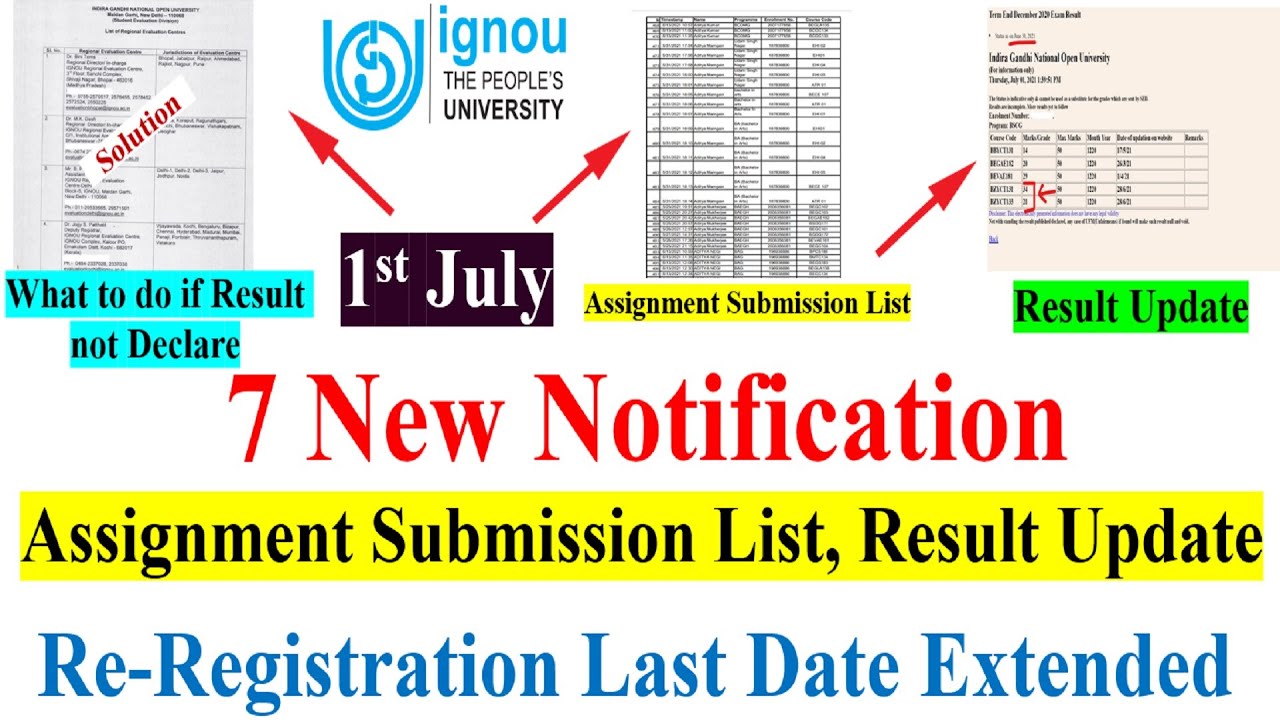 7 New Notification || Assignment Submission List, Result Update, Re ...