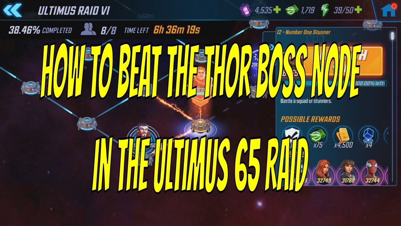 How To Beat The Thor Boss Node In The Ultimus 65 Raid - Marvel Strike ...