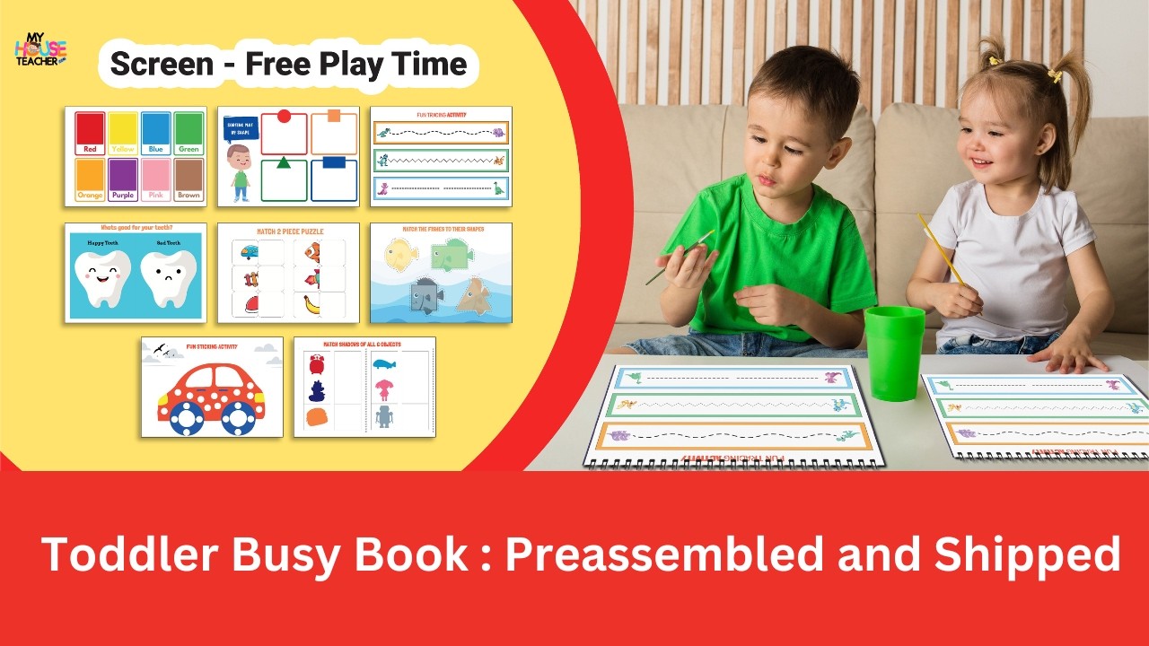 Toddler Busy Book - Activity Binder for young children 2 to 4 years ...