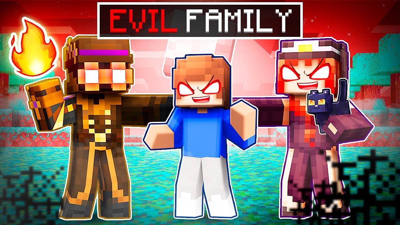 Having An EVIL Family In Minecraft! - YouTube