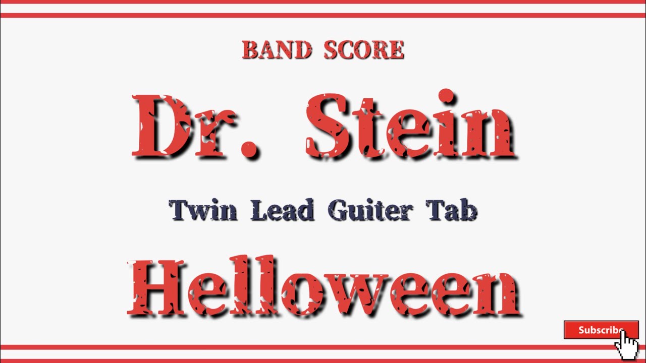 【Helloween】バンドスコア『Dr. Stein』Twin Lead Score(ギター tab) - YouTube