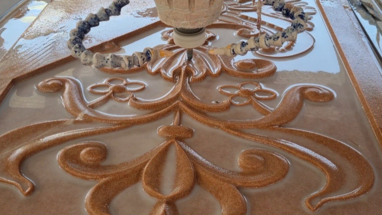 Amazing Stone Design with CNC Machine - YouTube