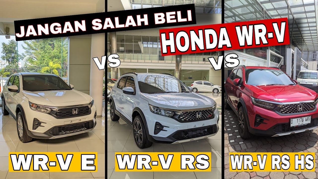 PERBEDAAN HONDA WRV E vs WRV RS vs WRV RS SENSING - YouTube
