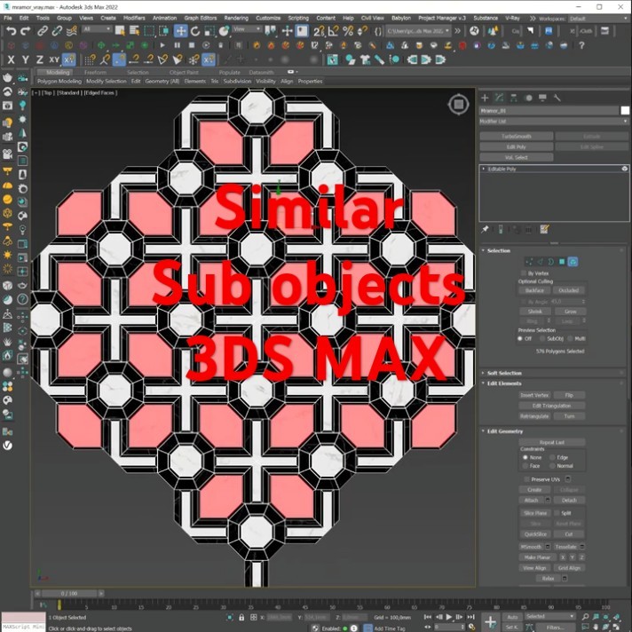 similar sub objects 3ds max #3d - YouTube