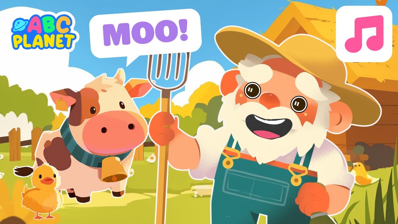 Old Macdonald Had a Farm 👨‍🌾🐄 Nursery Rhymes | ABC Planet Kids Songs ...