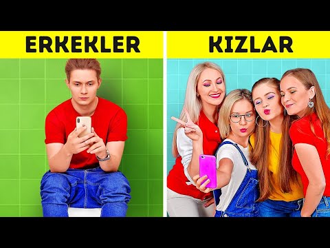 KIZLAR ve ERKEKLER || 123 GO! BOYS Sabah Rutinleri Ve Tanıdık Gelen Eğlenceli Farklılıklar