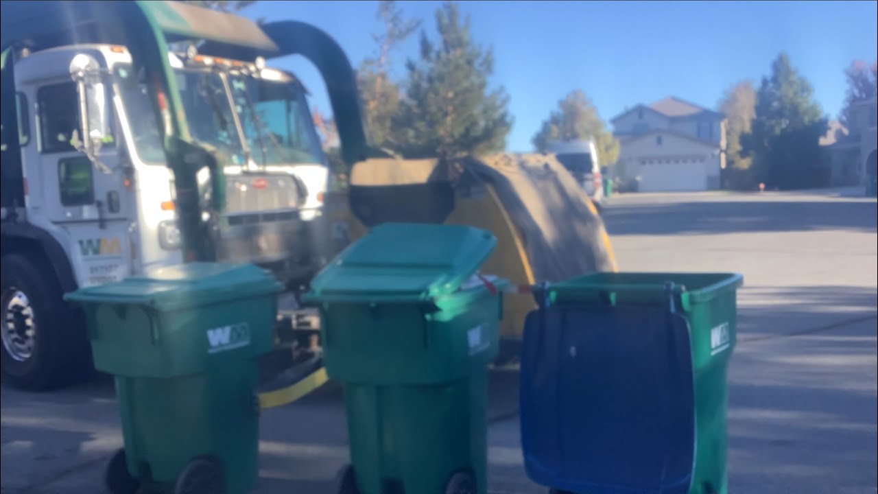 Chilly October morning garbage truck in action - YouTube