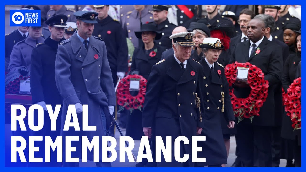 King Charles Leads Remembrance Day Tributes | 10 News First - YouTube