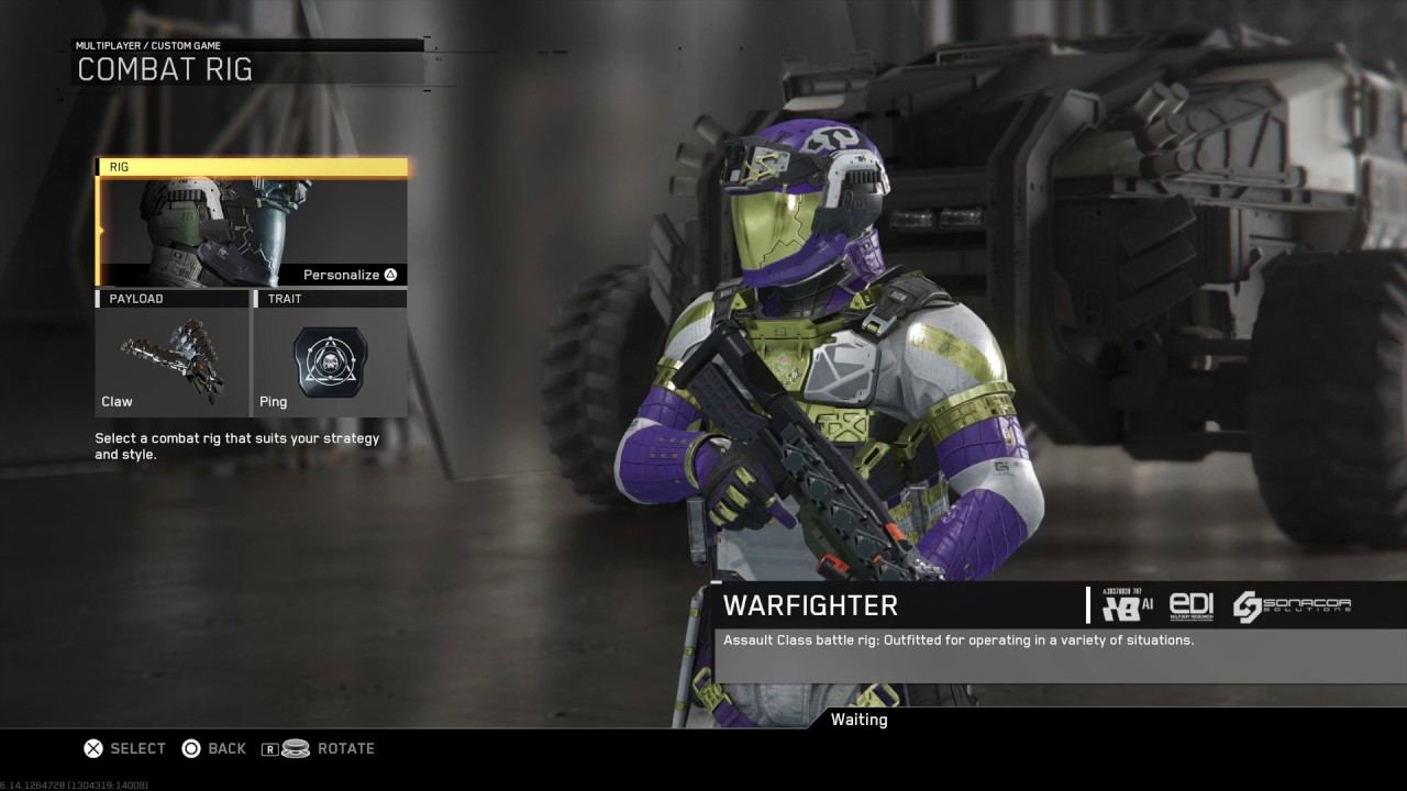 Infinite Warfare: Warfighter Rex Combat Rig Head and Body (Epic) - YouTube