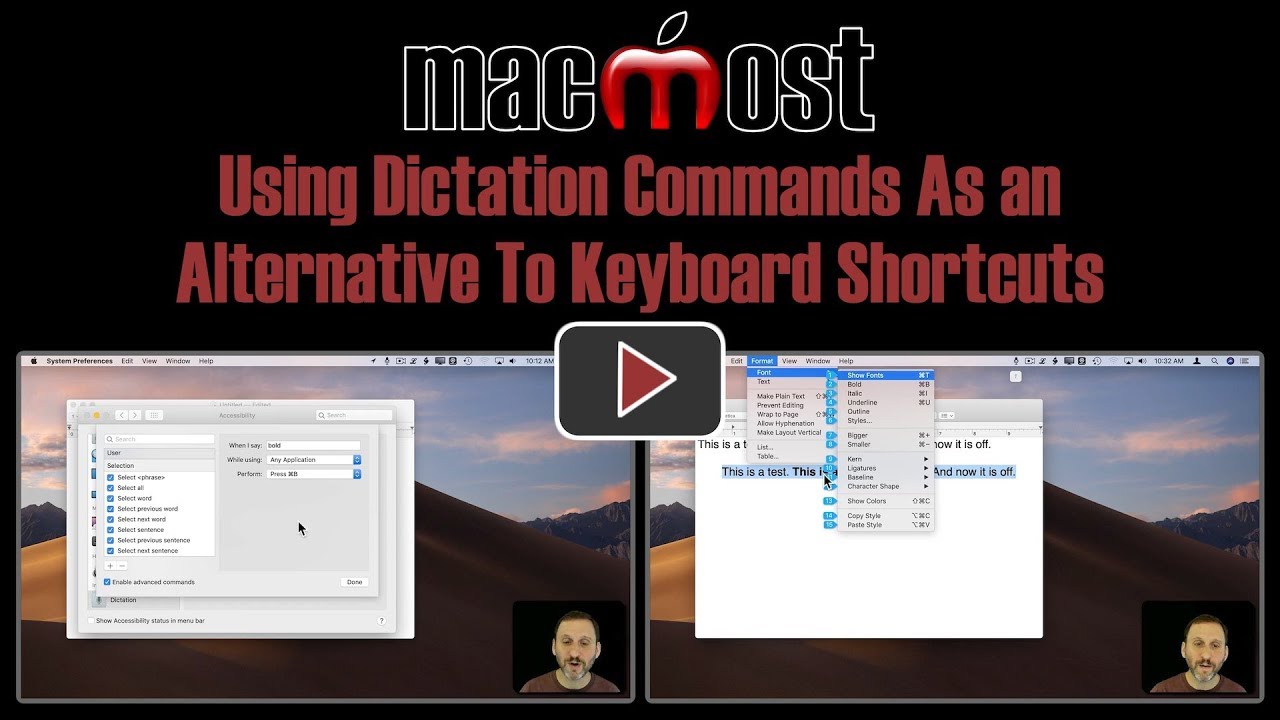 Using Dictation Commands As an Alternative To Keyboard Shortcuts ...
