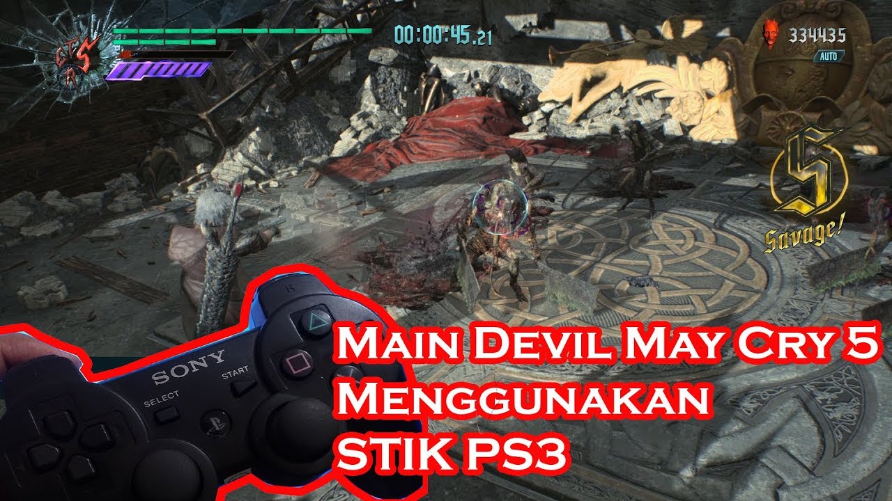 main DMC 5 Menggunakan Stik PS3,Controller PS3 - YouTube